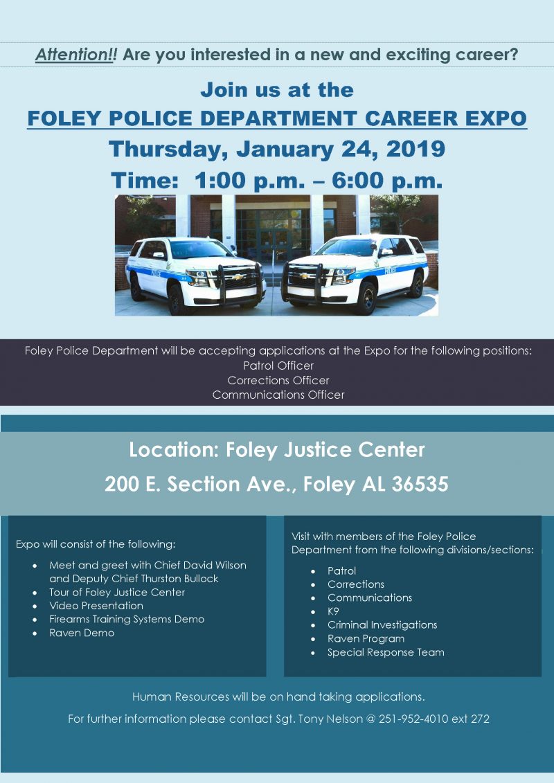Foley Police Department Career Expo - City of Foley